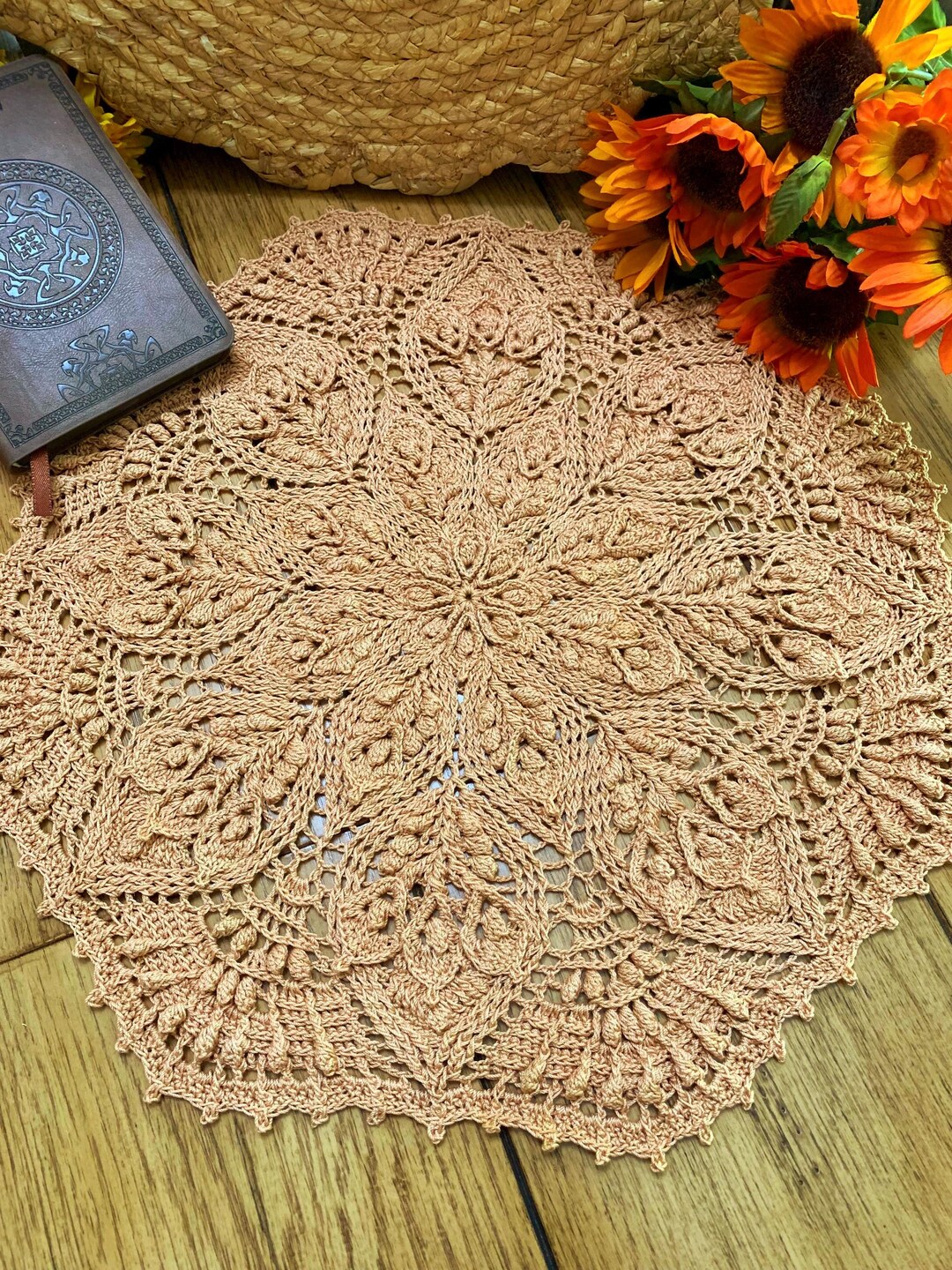 Handmade 16” Crochet Doily – “veronica” Pattern by Elena Bojkova - Etsy