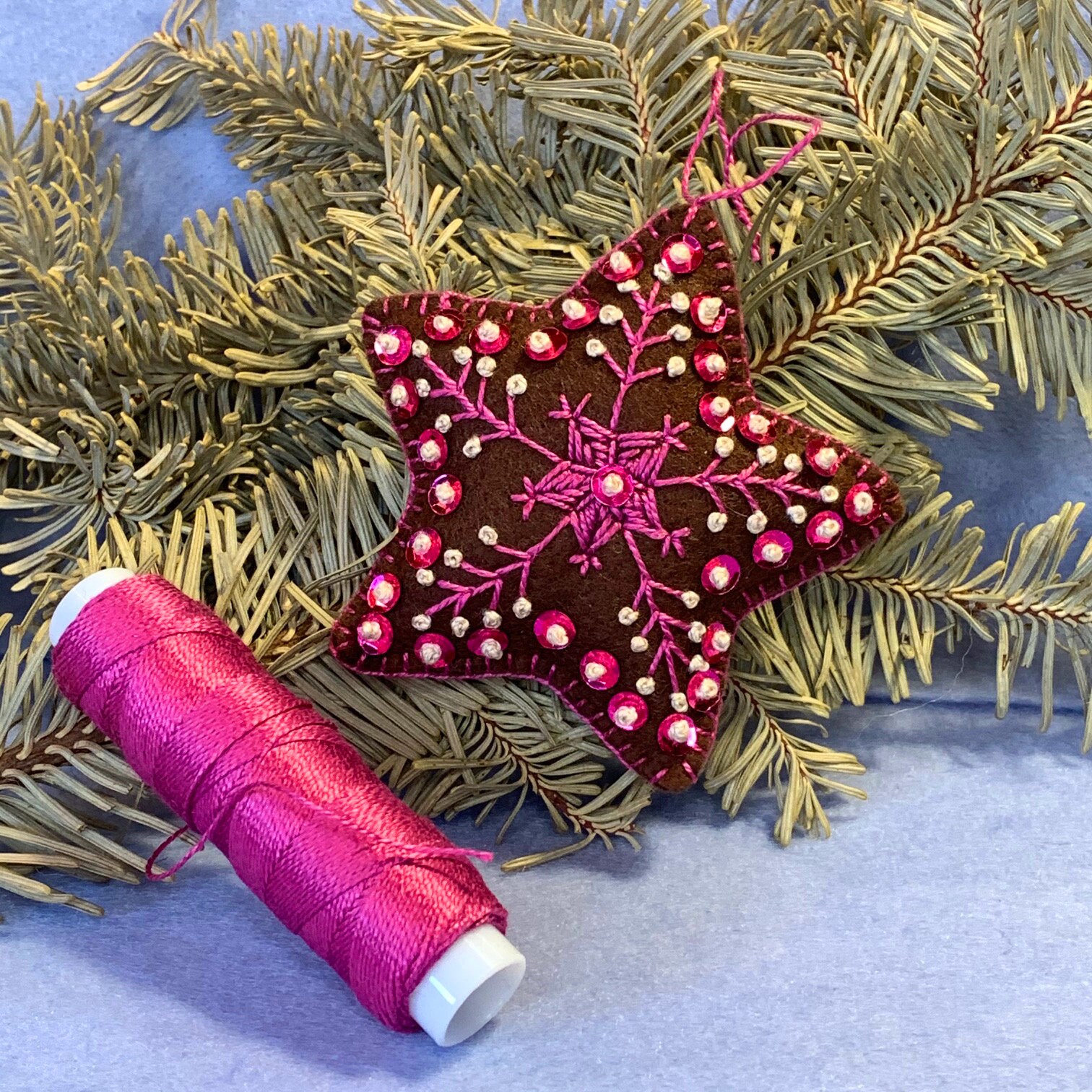 Star Ornament-felt Ornament-embroidered Star Ornament -ornament ...