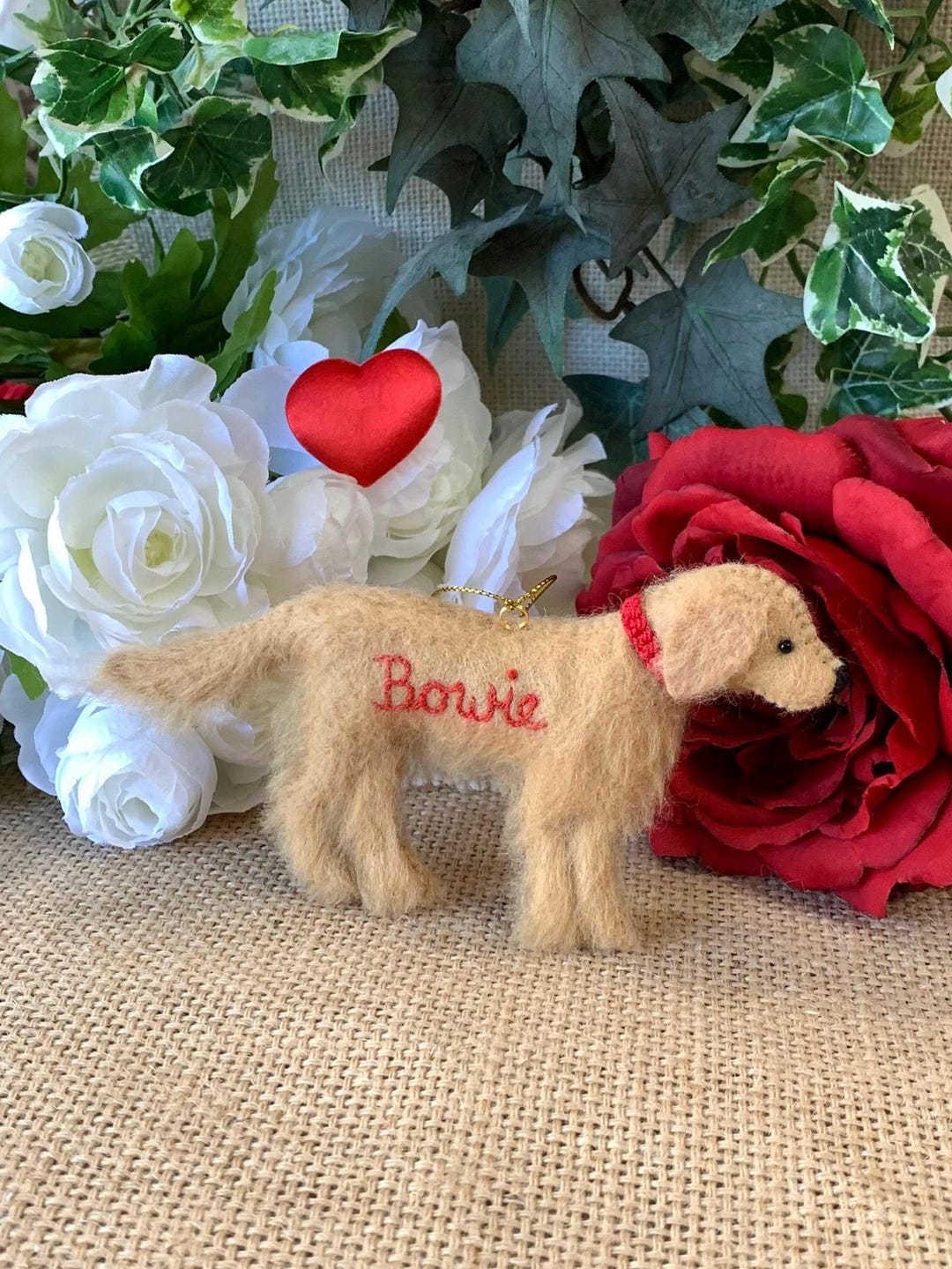 Personalized Golden Retriever Felt Dog Ornament With Gift Box – Custom ...