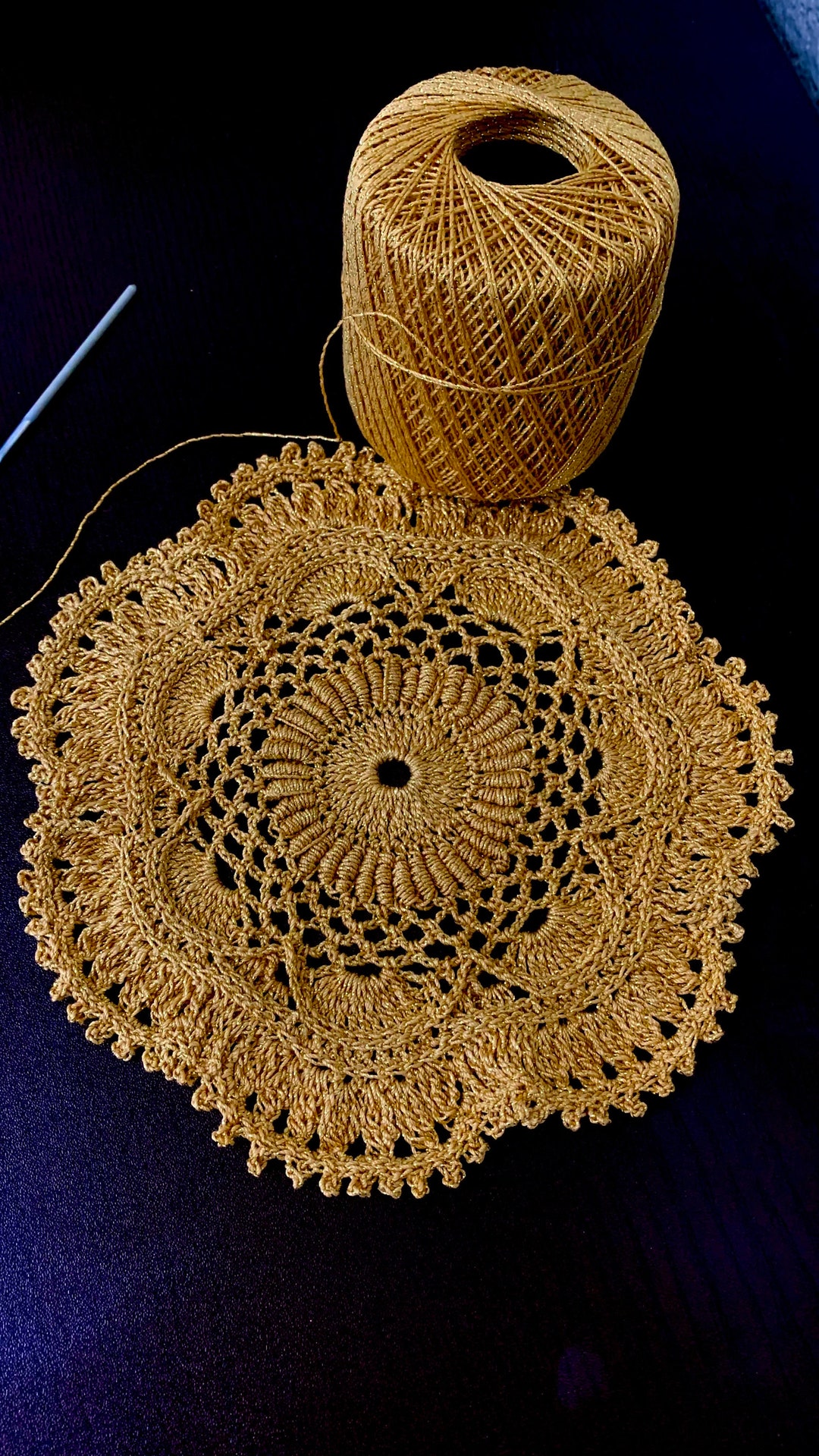 Gold Metallic 8 Round Doily Doily - Etsy