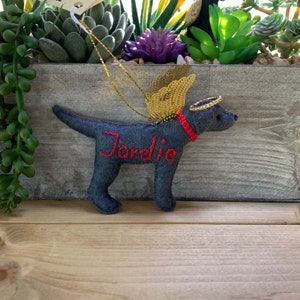 Personalized Yellow Lab Angel Ornament With a Crochet Collar-pet ...