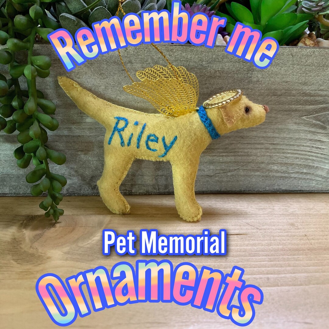 Personalized Yellow Lab Angel Ornament With a Crochet Collar-pet ...