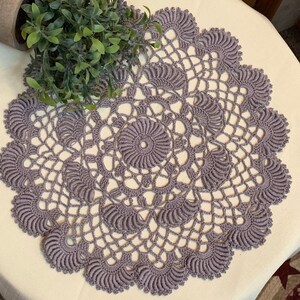 13” Grey Round Doily - Etsy