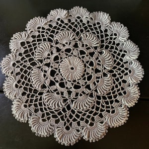 13” Grey Round Doily - Etsy