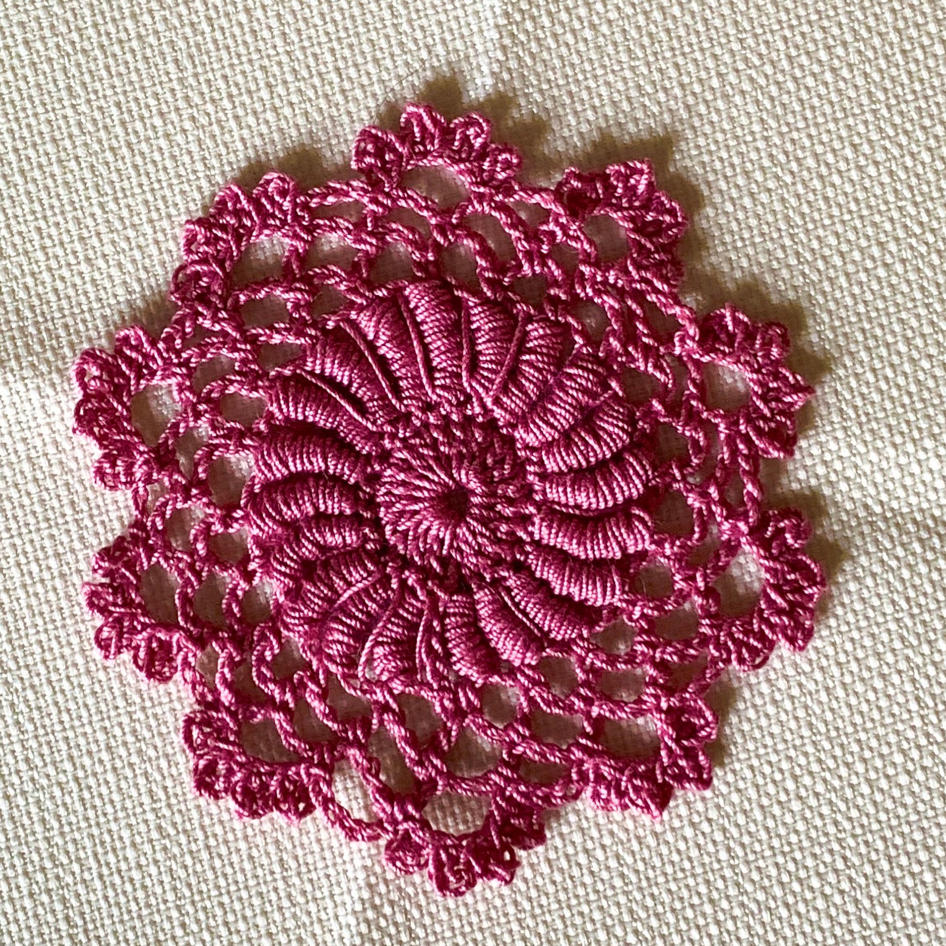 Set of 6 Red Mini Doilies crochet Doily craft Doily 3 - Etsy