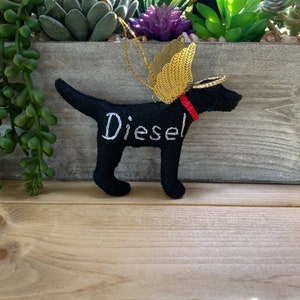 Personalized Yellow Lab Angel Ornament With a Crochet Collar-pet ...