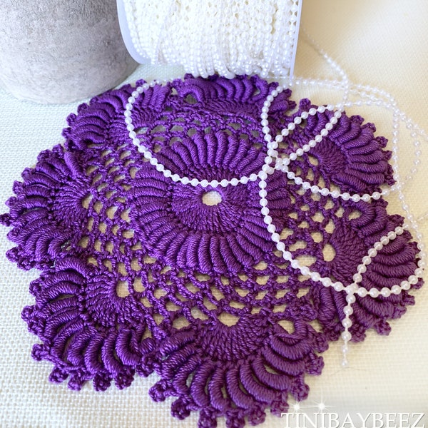 Purple Doily - Etsy
