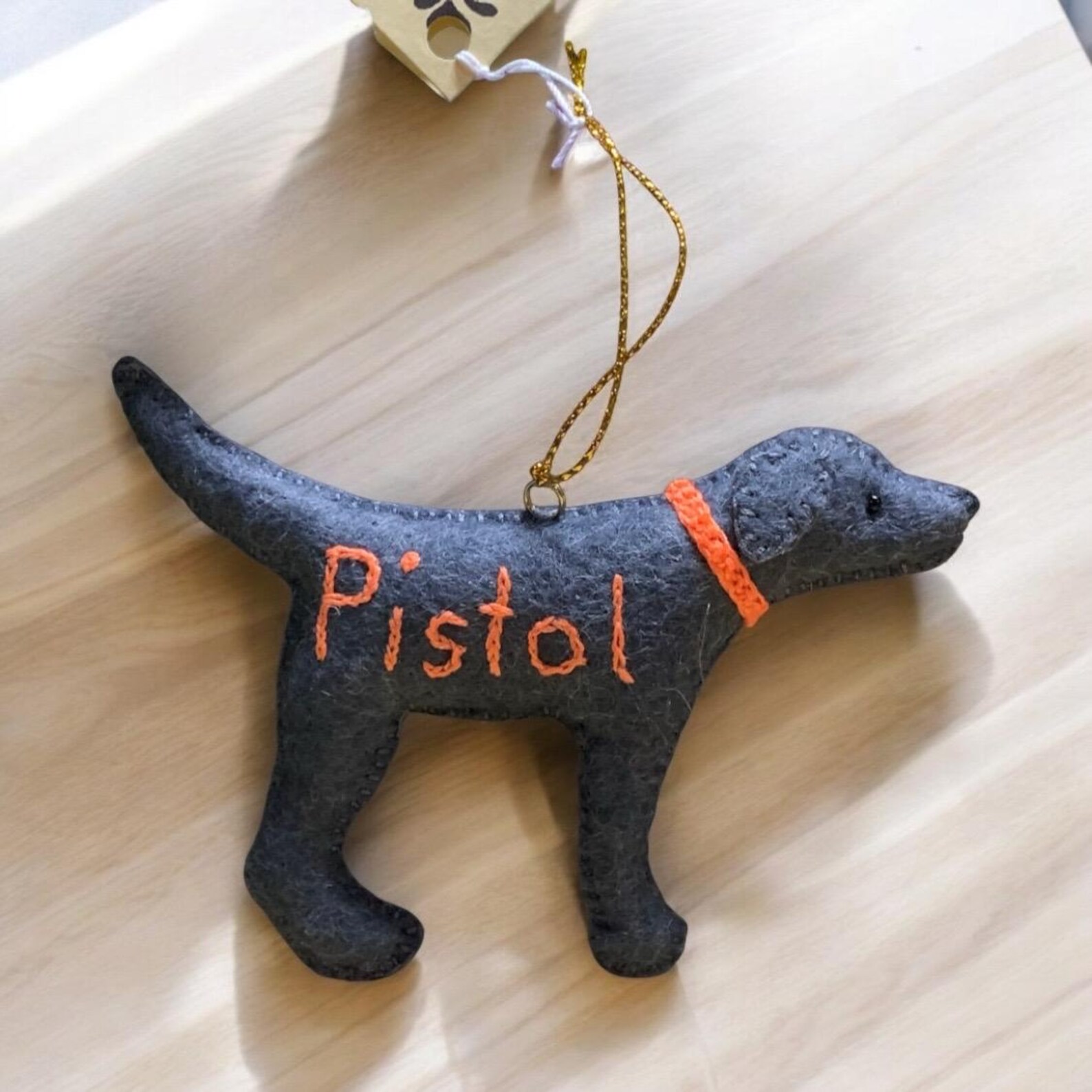 Personalized Silver Lab Ornament With a Crochet Collar - Etsy