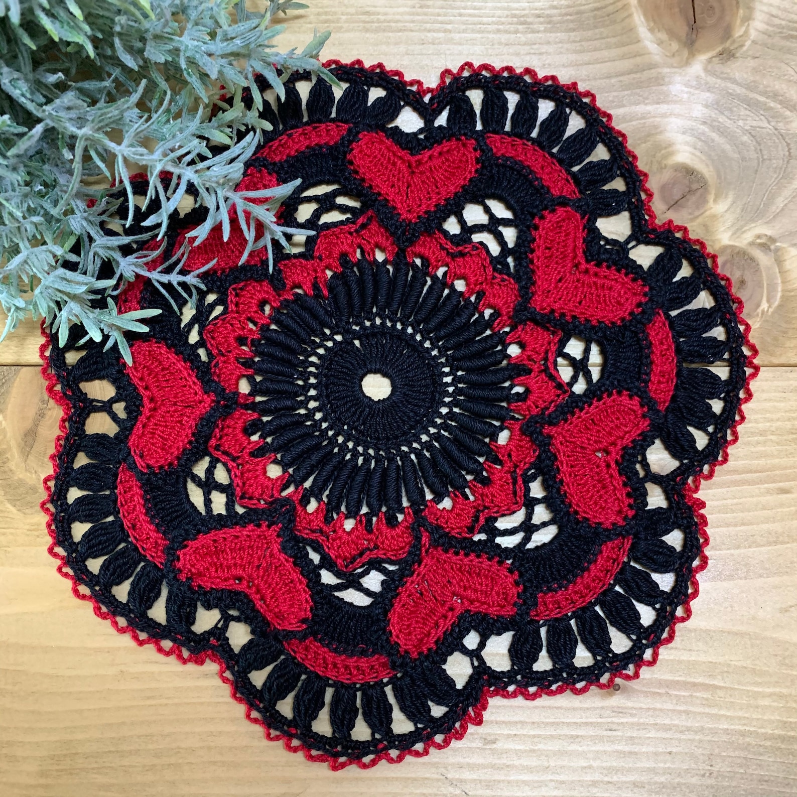Digital Crochet Pattern for Be My Valentine Heart Doily-pdf Pattern ...