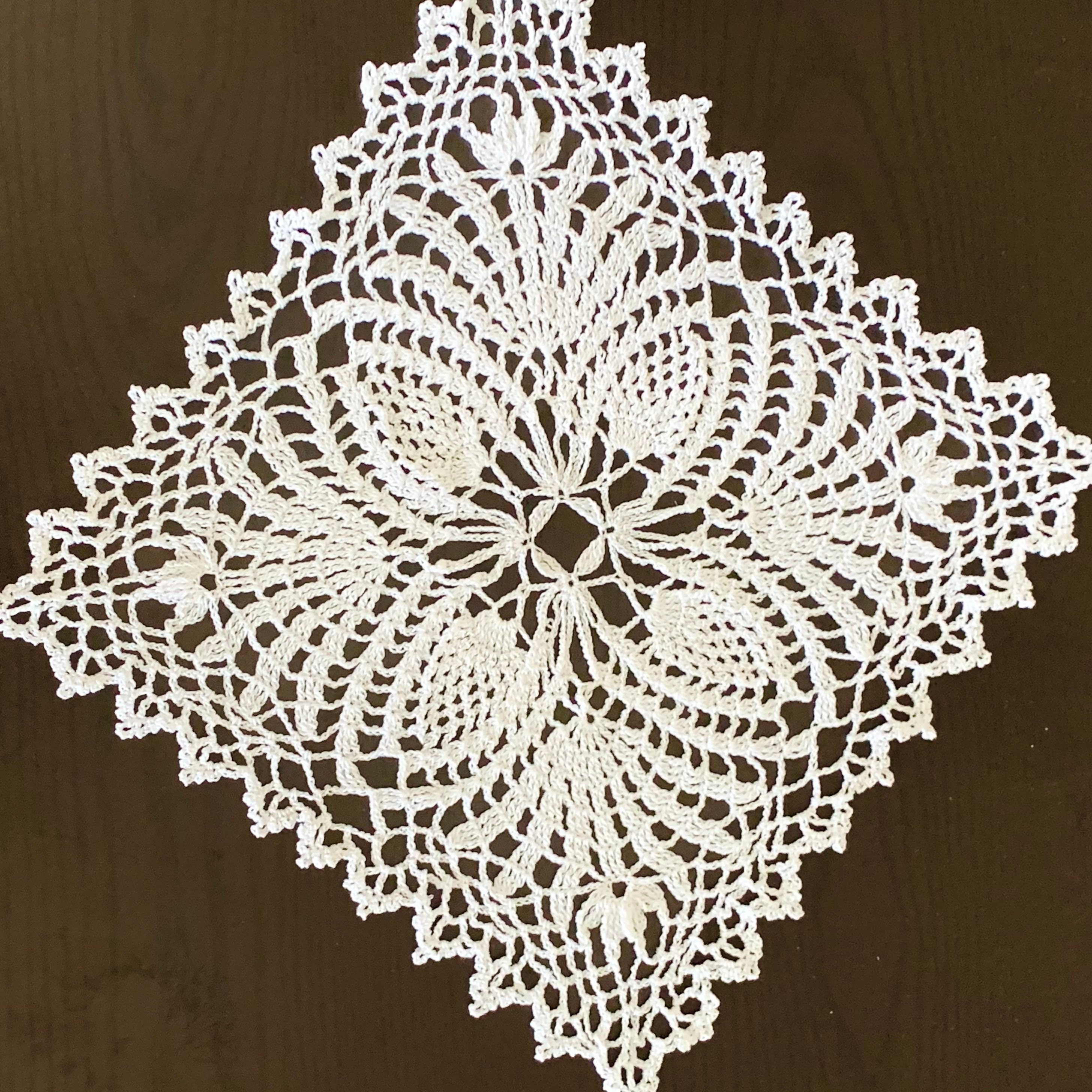 13“ Grey Square Doily -crocheted Doily-table Decoration - Etsy