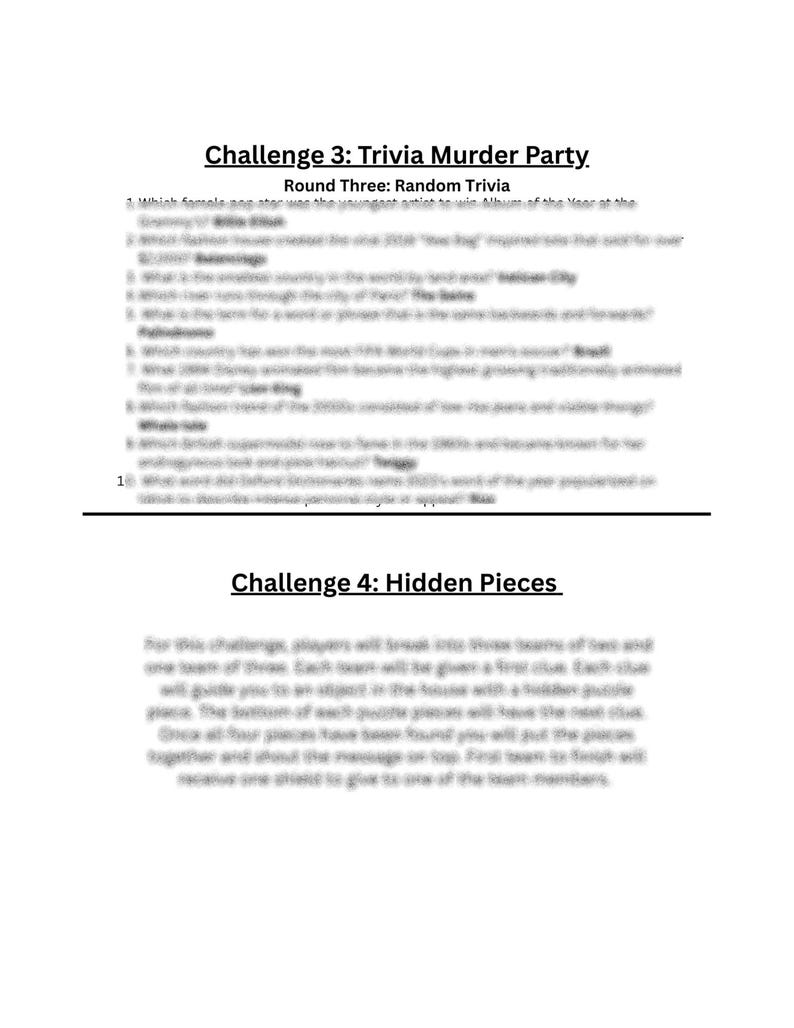 Traitors Party Invitation, Challenge Templates and Scripts - Etsy