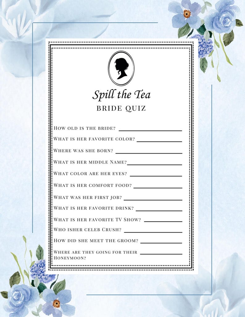 Bridgerton Tea Party Invitation - Afternoon Tea Menu - Bridal Showers ...