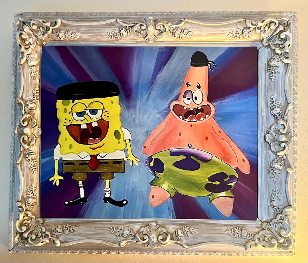 Spongebob and Patrick Art Poster Prints, Sponge Bob, Patrick, Gift ...