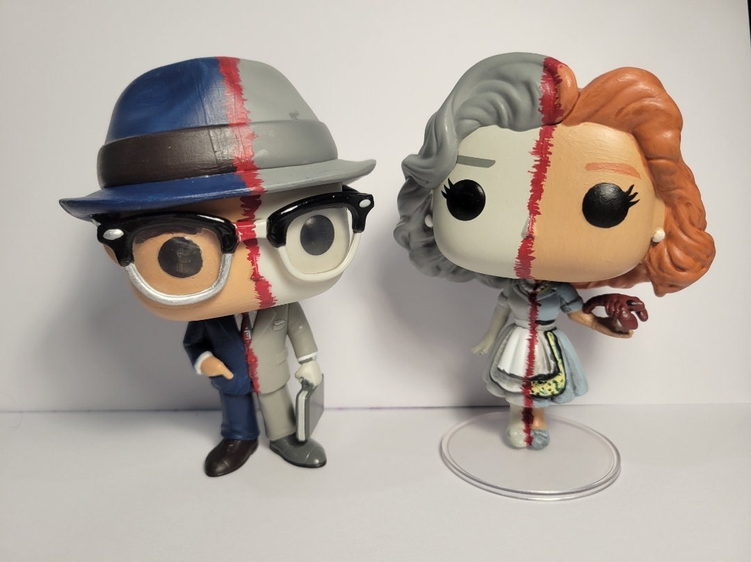 Custom Painted Wanda 50s and Vision 50s in Bright Technicolor Funko Pop ...