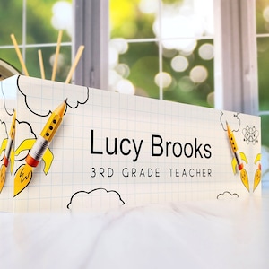 Personalized Teacher Desk Name Plate, Teacher Appreciation Gift ...