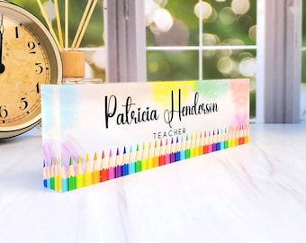 Personalized Teacher Desk Plate; Name Plate; Desk Plaque - Etsy
