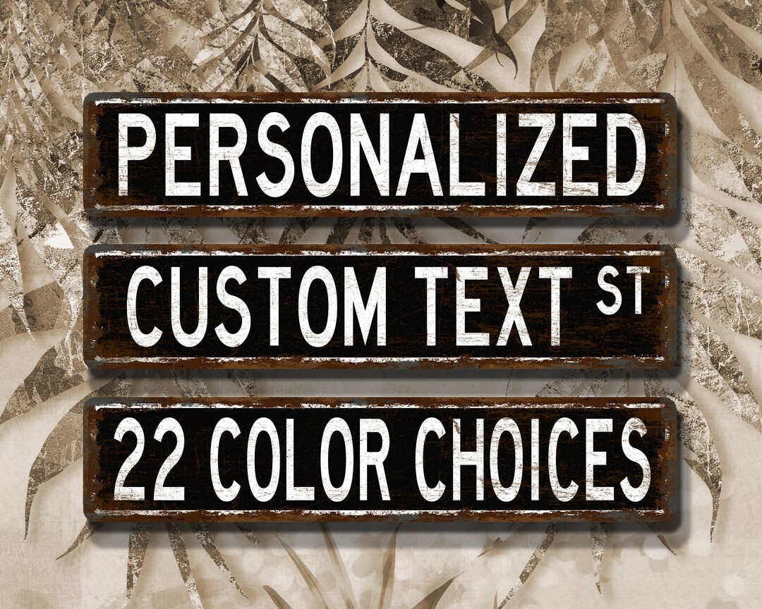 Custom Aluminum Street Sign, Personalized Road Sign, Personalized ...