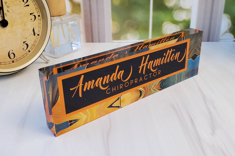 Elegant Executive Office Desk Name Plate, Personalized Name Plates for ...