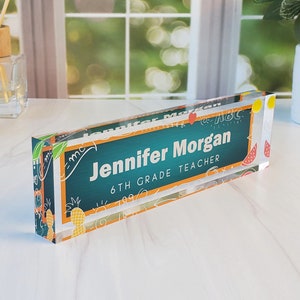 Personalized Teacher Desk Name Plate, Teacher Appreciation Gift ...