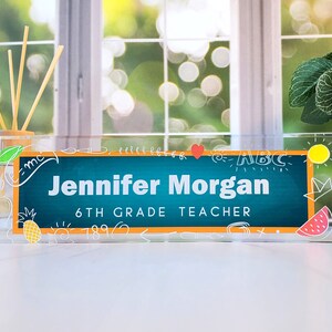 Personalized Teacher Desk Name Plate, Teacher Appreciation Gift ...