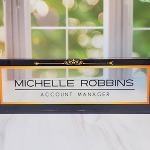 Personalized Name Plate for Desk, Office Decor Executive Nameplate ...