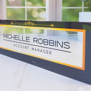 Personalized Name Plate for Desk, Office Decor Executive Nameplate ...