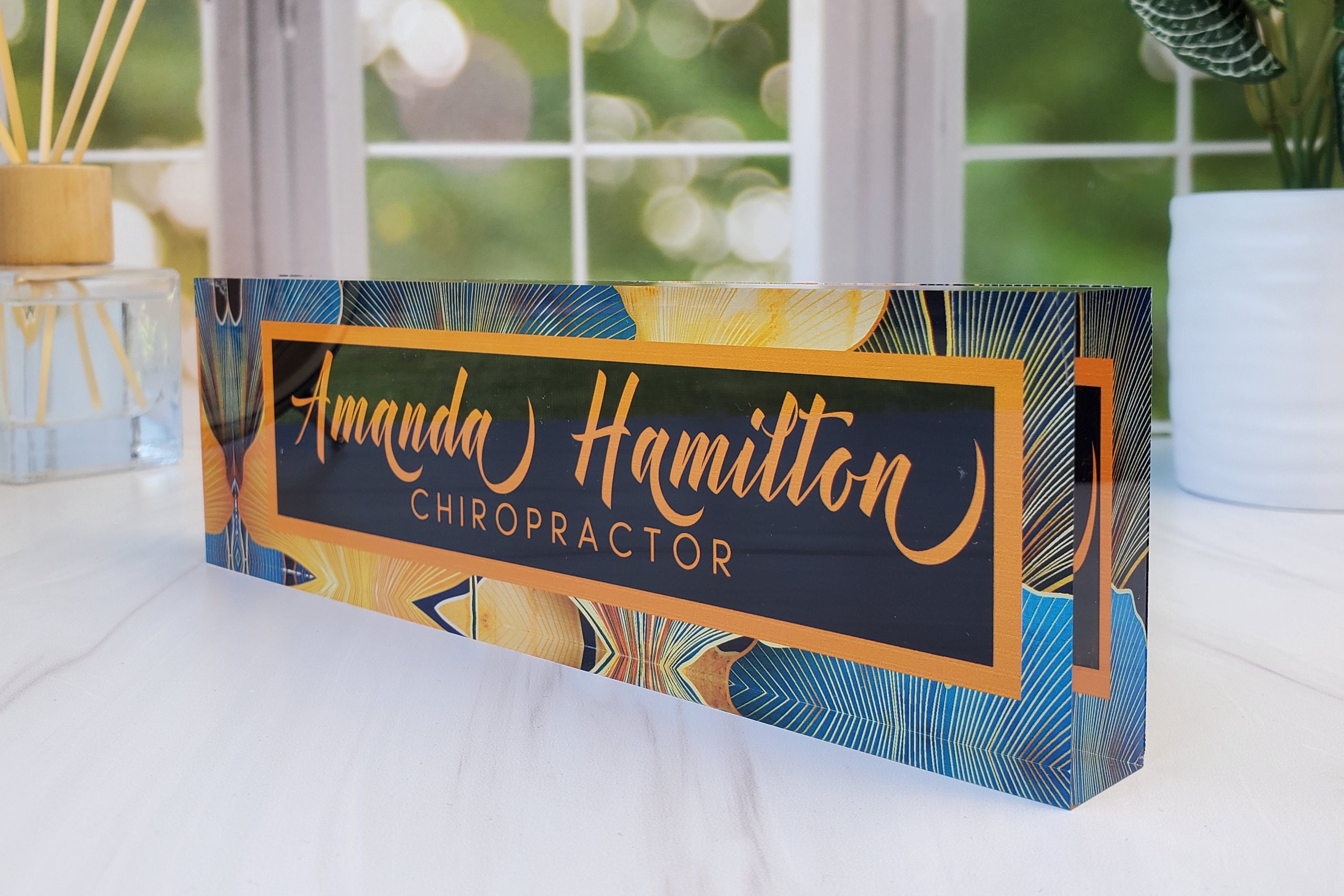Elegant Executive Office Desk Name Plate, Personalized Name Plates for ...