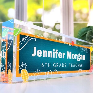 Personalized Teacher Desk Name Plate, Teacher Appreciation Gift ...