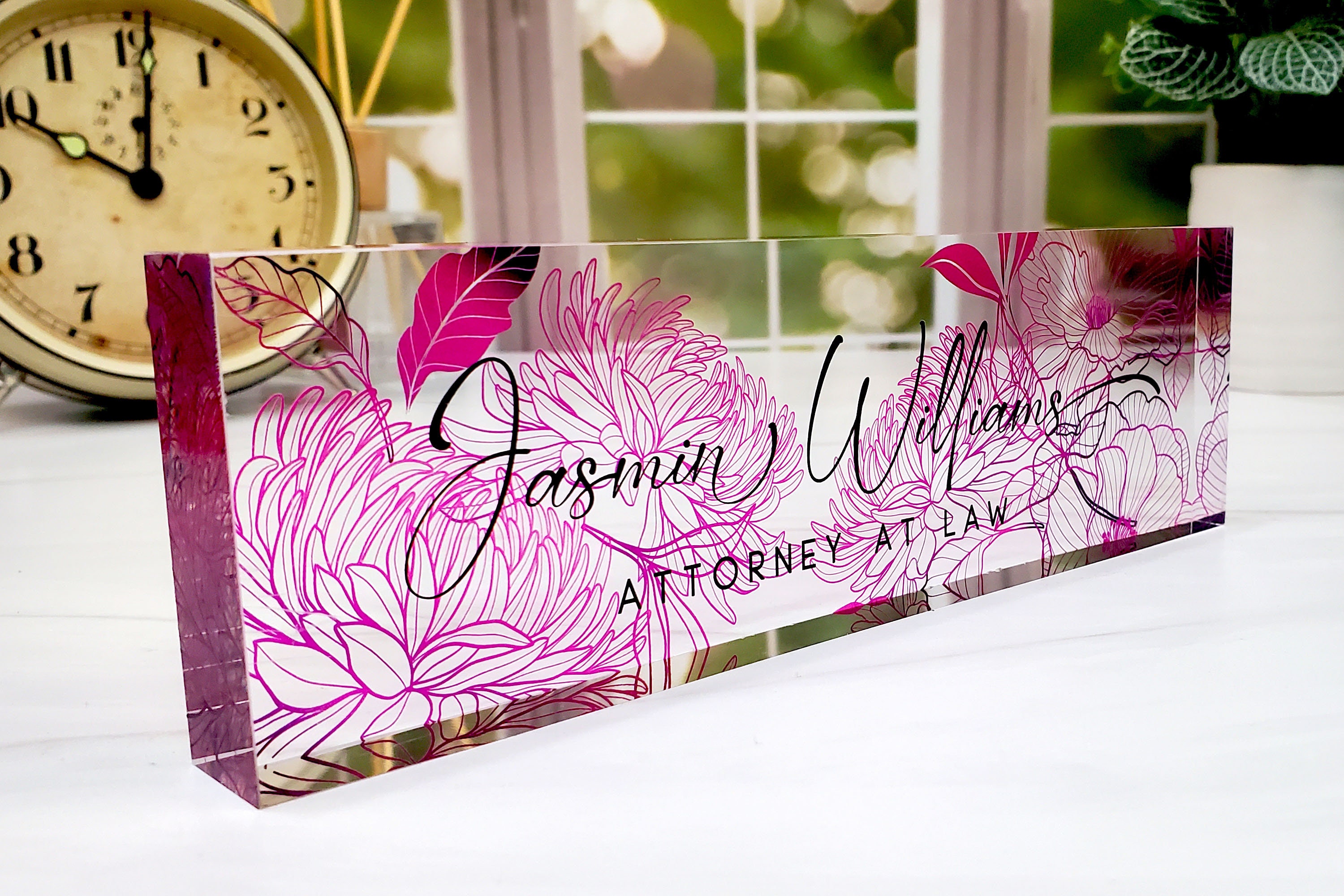 Custom Name Plate for Desk, Desk Nameplate, Personalized Gift, Acrylic ...