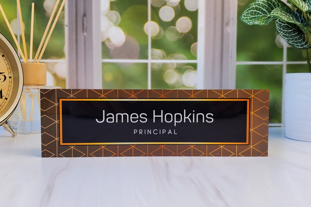 Executive Desk Name Plate, Personalized Desk Name Plate Plaque, Modern ...