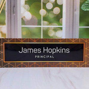 Executive Desk Name Plate, Personalized Desk Name Plate Plaque, Modern ...