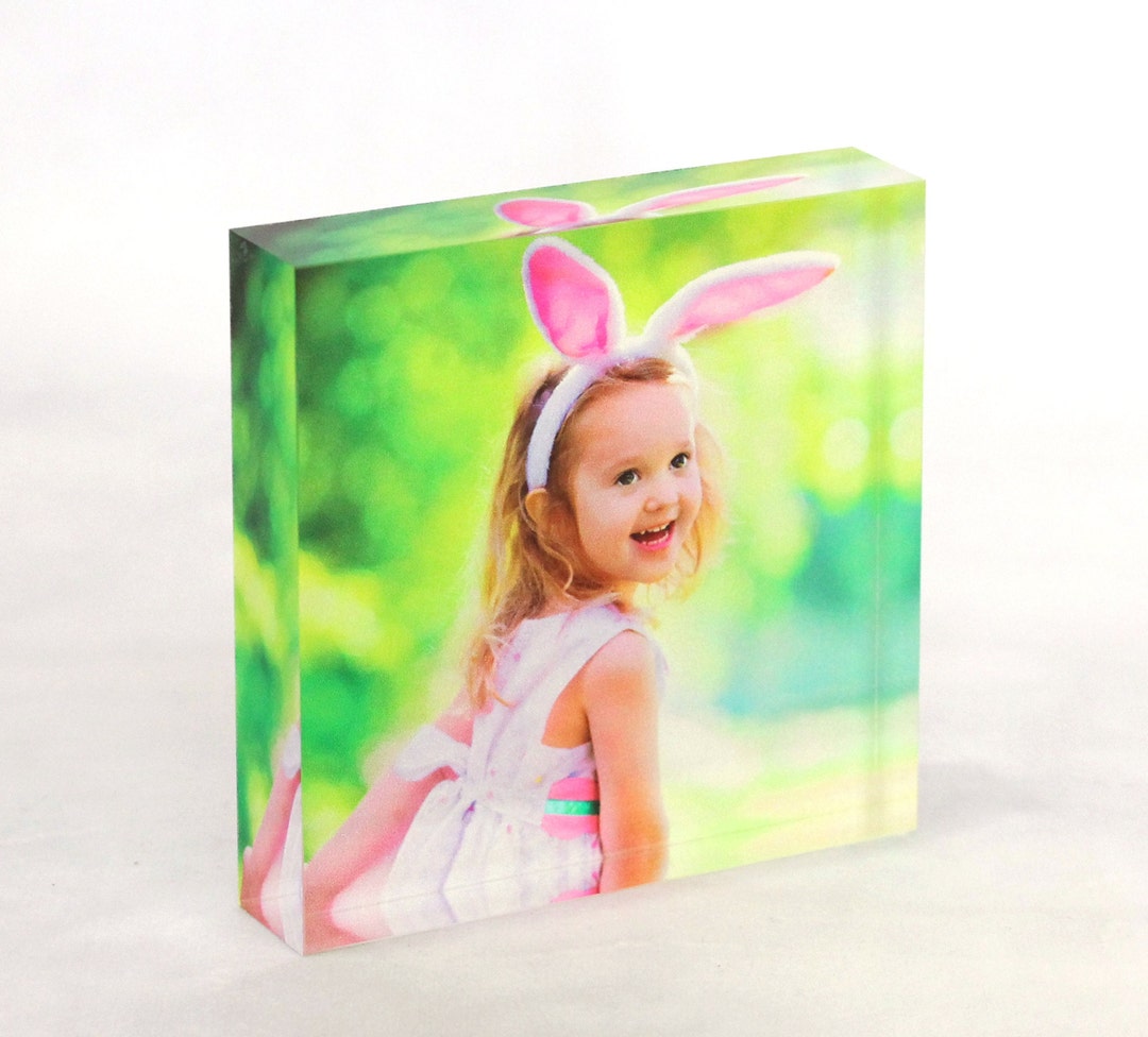 Personalized Photo Block, Custom Acrylic Block Photo, Acrylic Glass ...