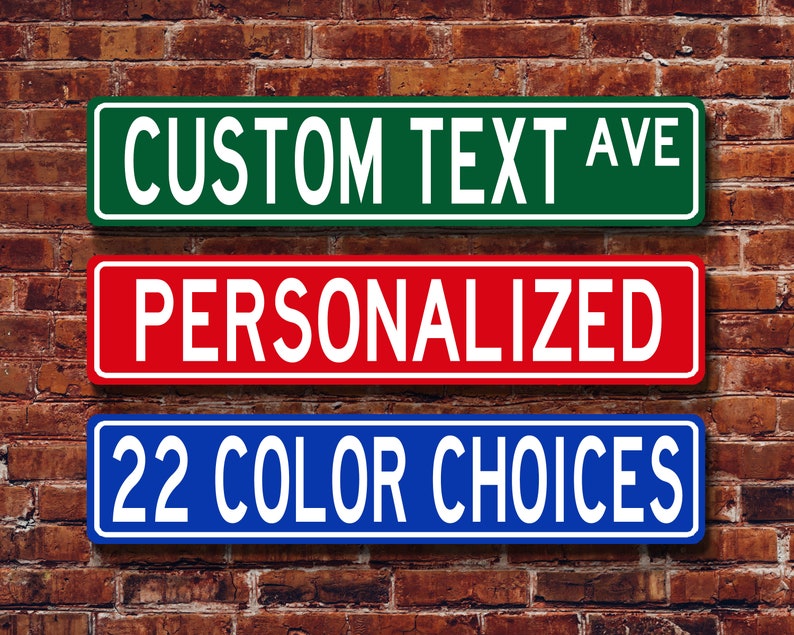 Personalized Rustic Street Sign: Custom Metal Wall Art - Etsy