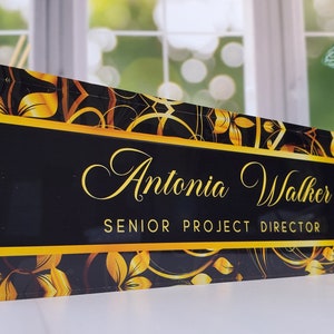 Elegant Executive Office Desk Name Plate, Personalized Name Plates for ...