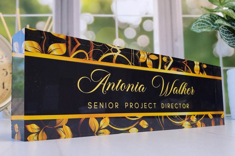 Elegant Executive Office Desk Name Plate, Personalized Name Plates for ...