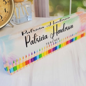 Personalized Teacher Desk Name Plate, Teacher Appreciation Gift ...