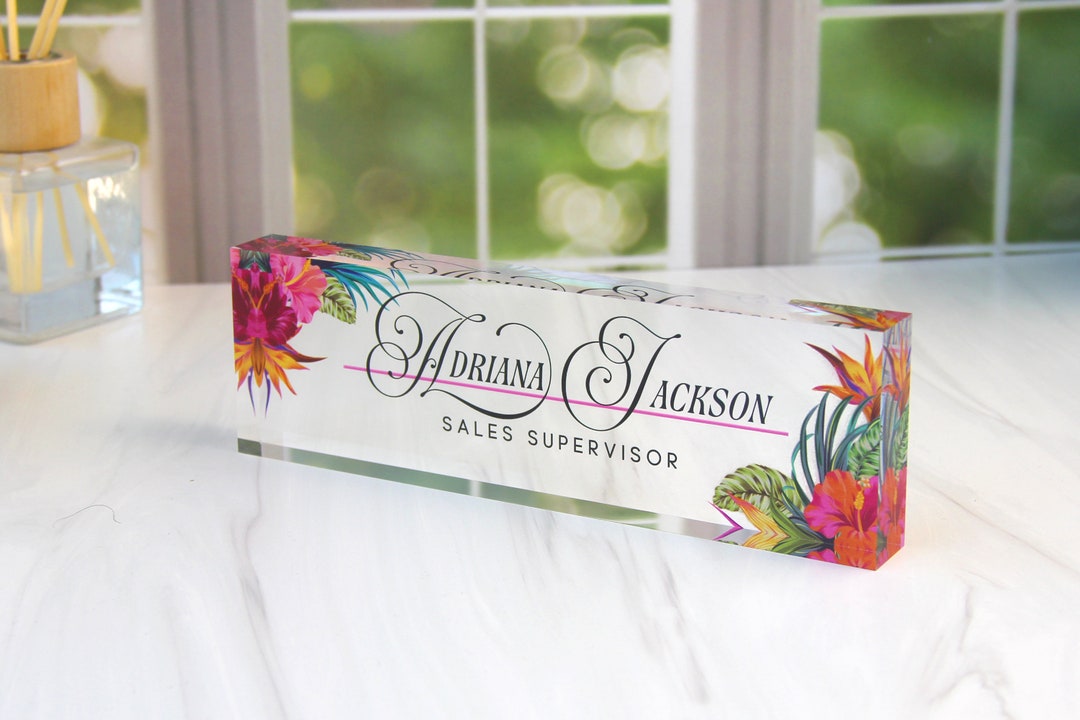 Acrylic Name Plaque, Personalized Name Plate, Names Plate for ...