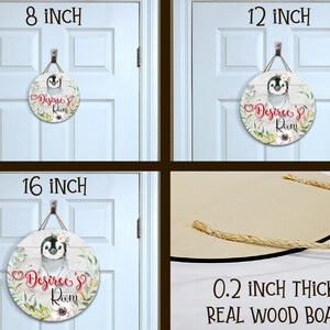 Personalized Penguin Room Sign | Floral Nursery Decor, ANM011 - Etsy