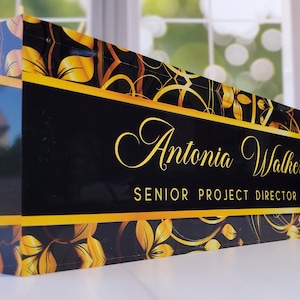 Elegant Executive Office Desk Name Plate, Personalized Name Plates for ...