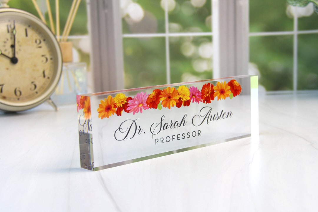 Name Plate for Desk, Custom Office Name Sign, Personalized Desk Plaque ...