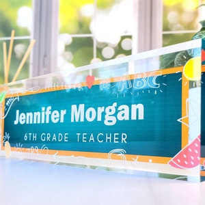 Personalized Teacher Desk Name Plate, Teacher Appreciation Gift ...