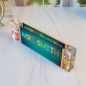 Personalized Teacher Desk Name Plate, Teacher Name Plate, Teacher Gift ...