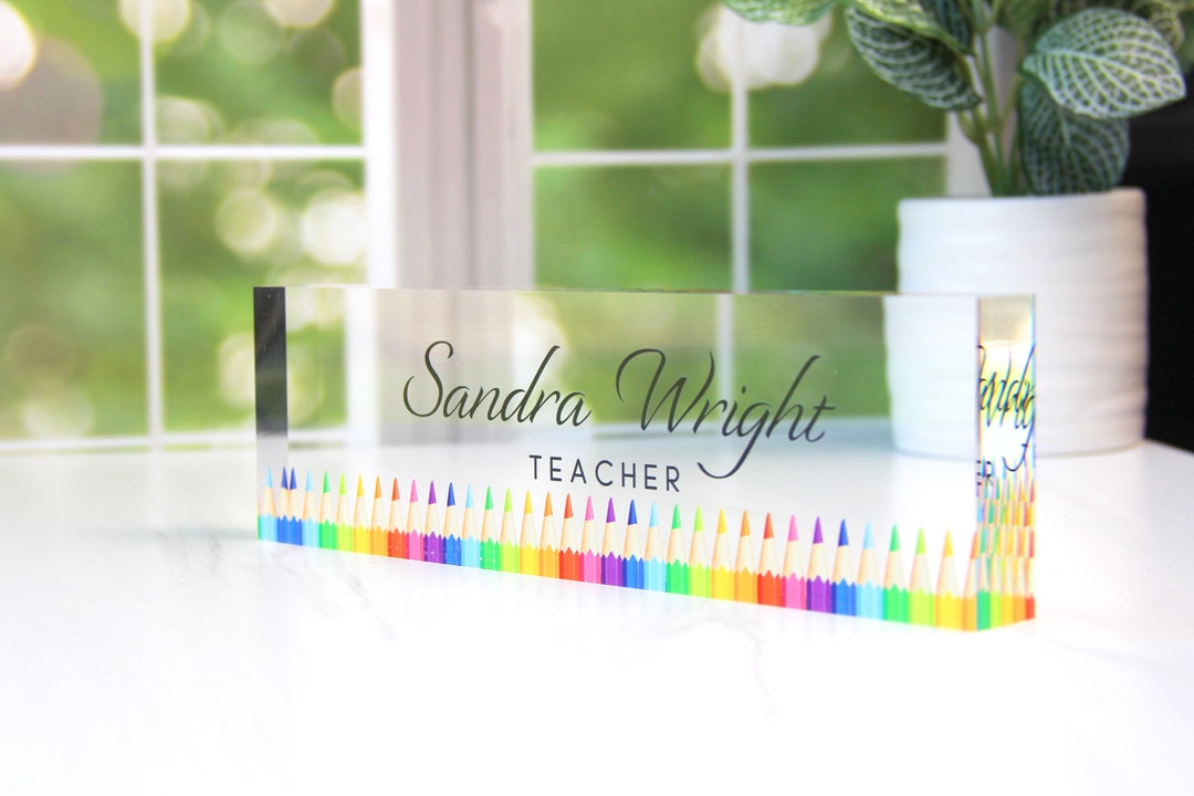 Personalized Teacher Desk Name Plate, Teacher Appreciation Gifts ...