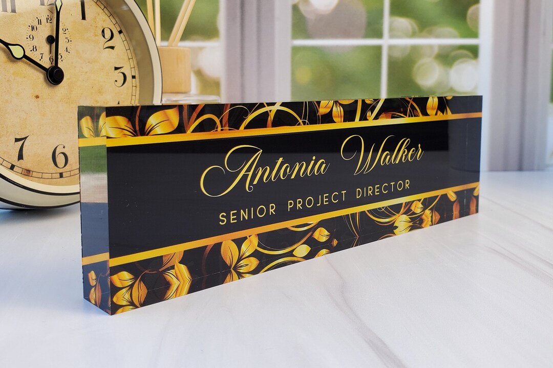 Elegant Executive Office Desk Name Plate, Personalized Name Plates for ...