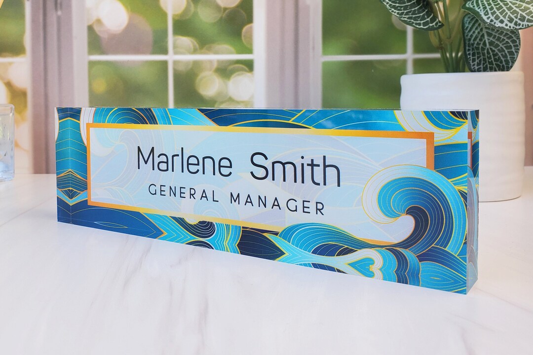 Desk Name Plate, Personalized Desk Name Plate Plaque, Custom Office ...