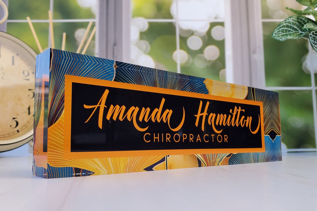 Elegant Executive Office Desk Name Plate, Personalized Name Plates for ...