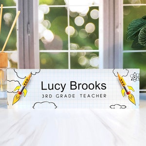 Personalized Teacher Desk Name Plate, Teacher Appreciation Gift ...