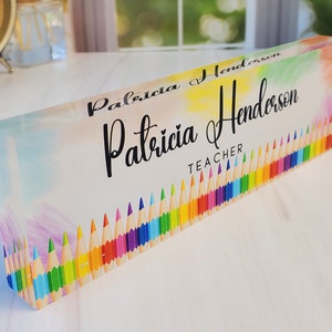 Personalized Teacher Desk Name Plate, Teacher Appreciation Gift ...