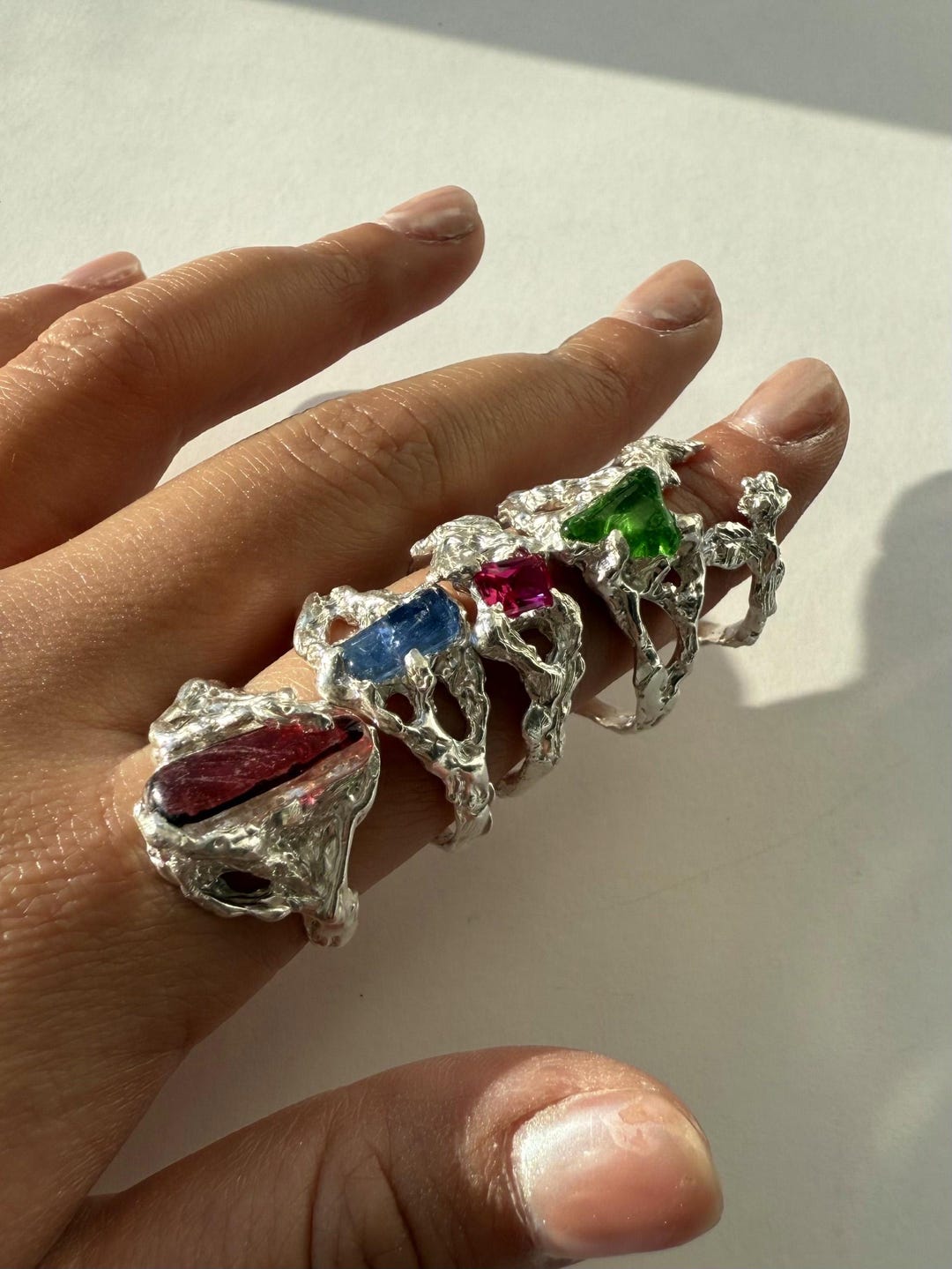 Molten Melting Seaglass Rings - Melted Seaglass Rings - Handmade ...