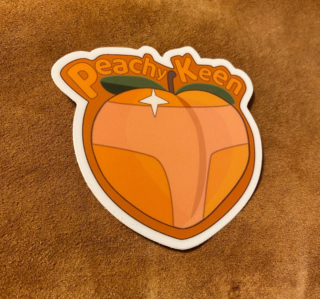 Peachy Keen Sticker - Etsy